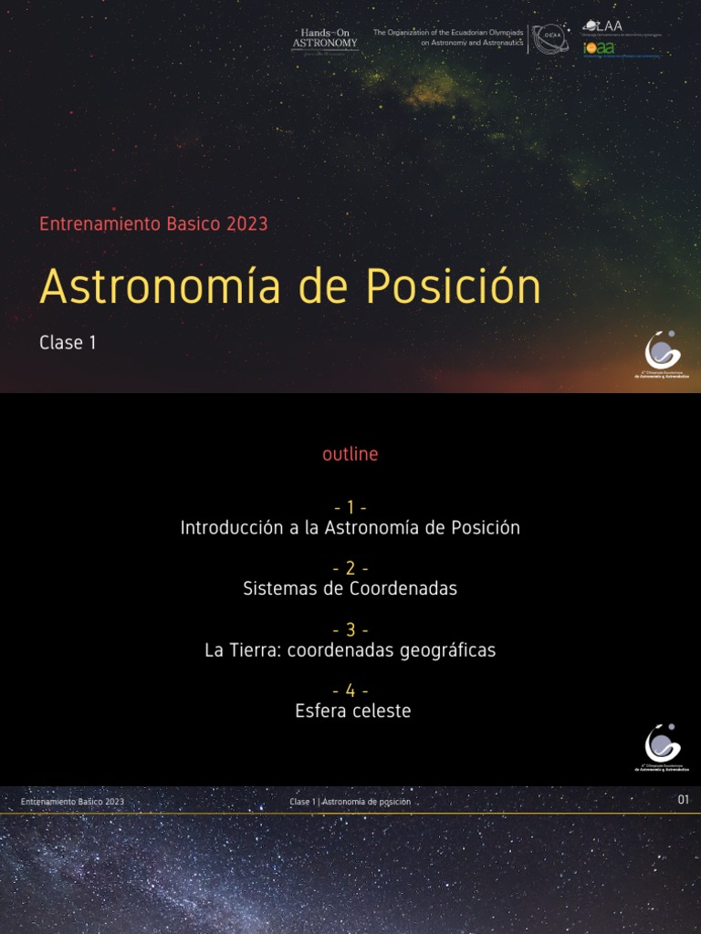 AstroPos Clase1 | PDF | Astronomía | Astrometria