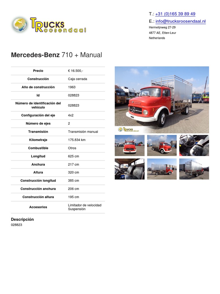Mercedes Benz 710 710 Manual | PDF