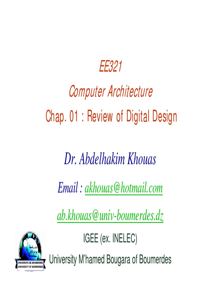 Ee321 Chap01 Review | PDF | Cmos | Logic Gate