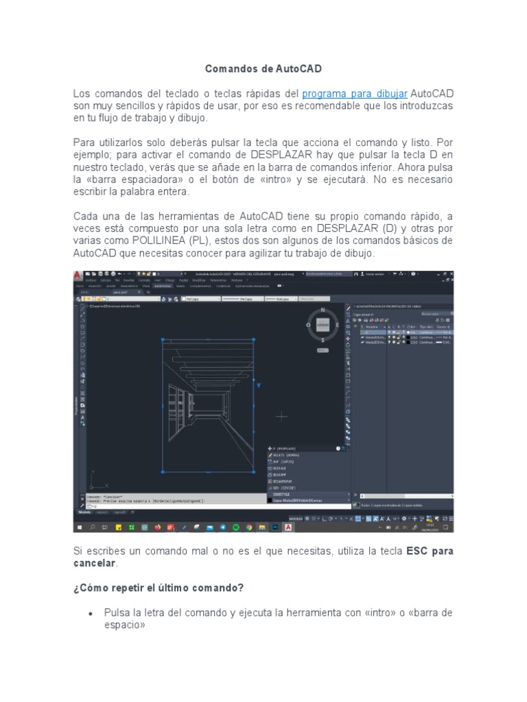 Comandos de AutoCAD | PDF | Cad automático | Dibujo