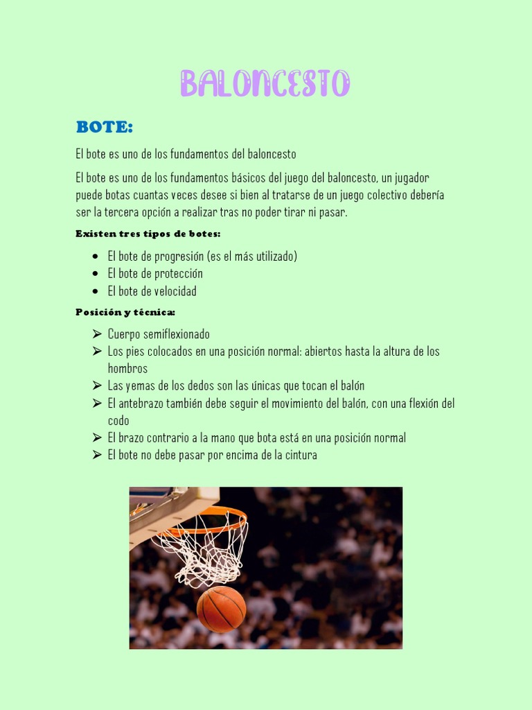 La importancia del bote en el baloncesto | PDF