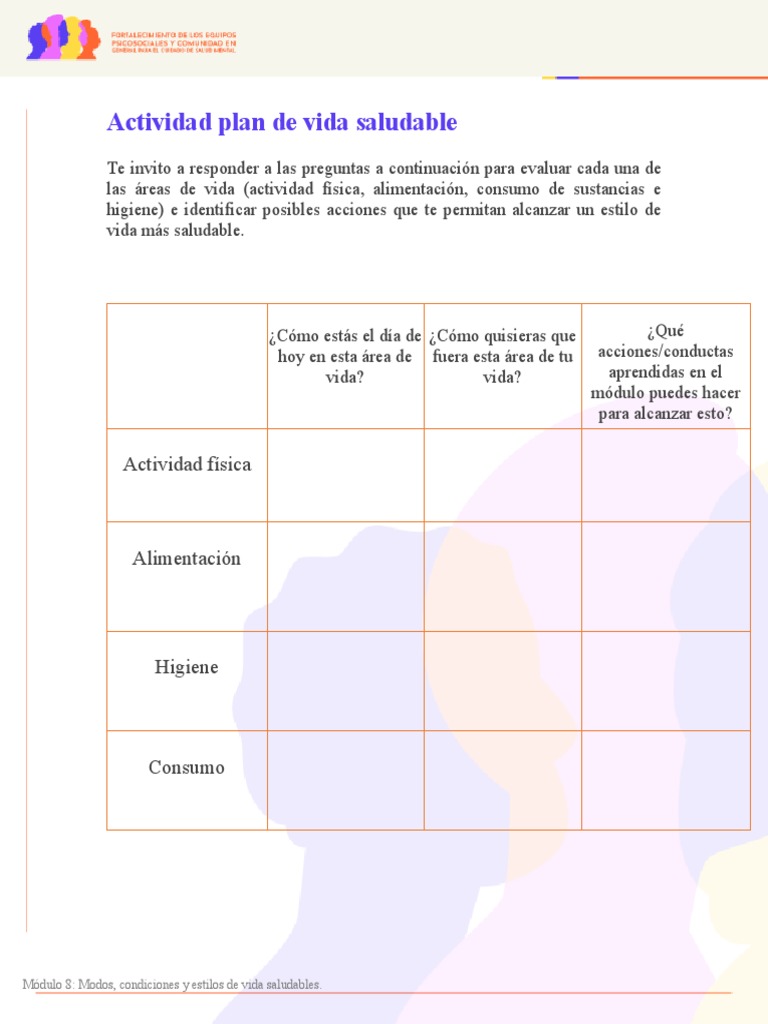 Aa - Actividad Plan de Vida Saludable | PDF