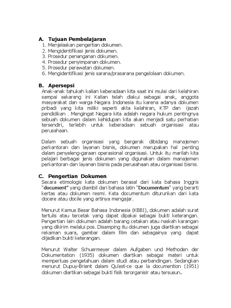 2 - 1 - Pengertian Dokumen | PDF