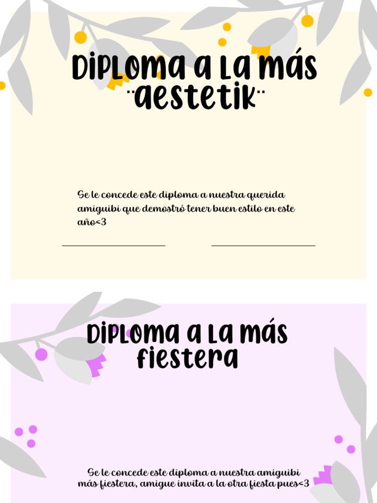 Diplomas Graciosos para Amigas | PDF | Hogar, jardinería y bricolaje