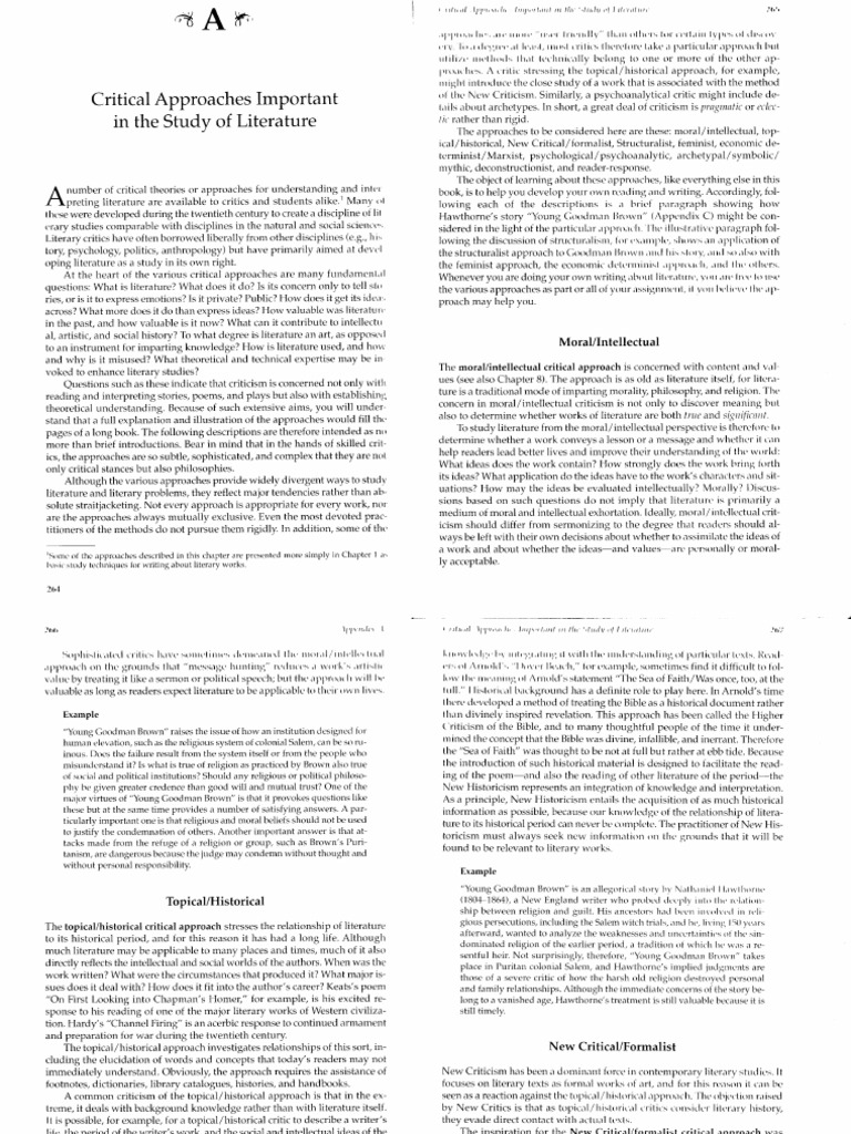 Critical Approaches - Overview | Psychoanalysis | Literary Criticism ...