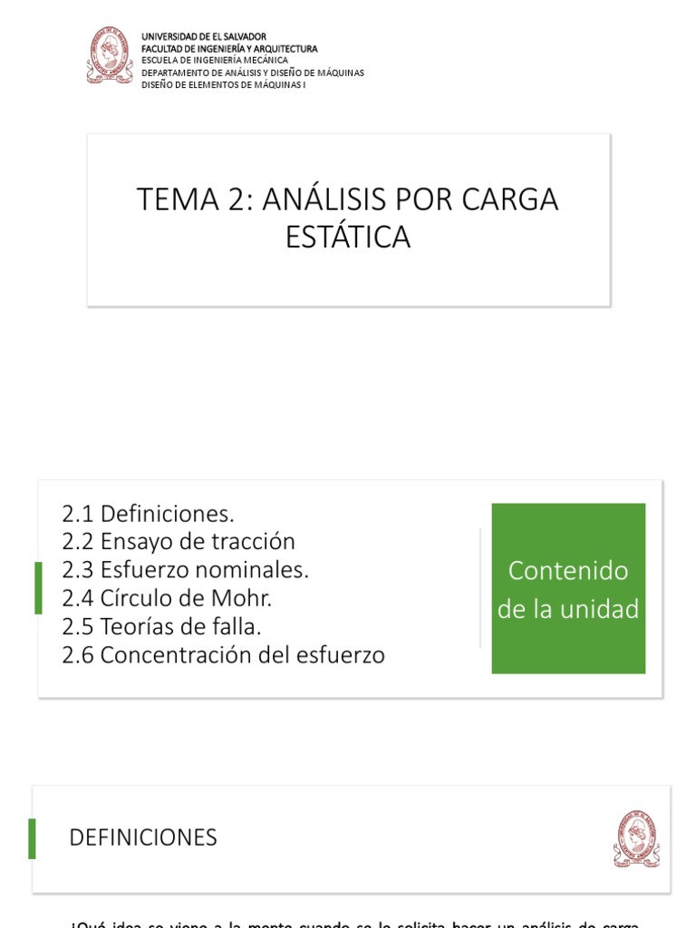 Tema 2 - Carga Estatica | PDF | Fractura | Resistencia de materiales