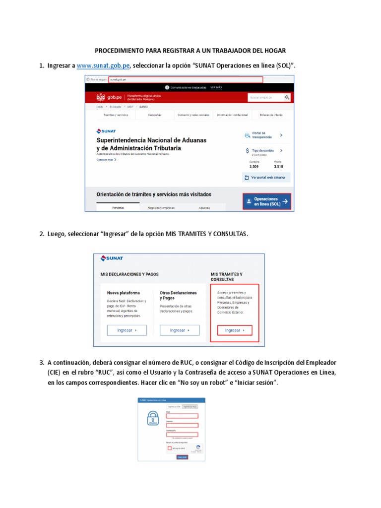 Registro de Trabajador Del Hogar | PDF | Informática