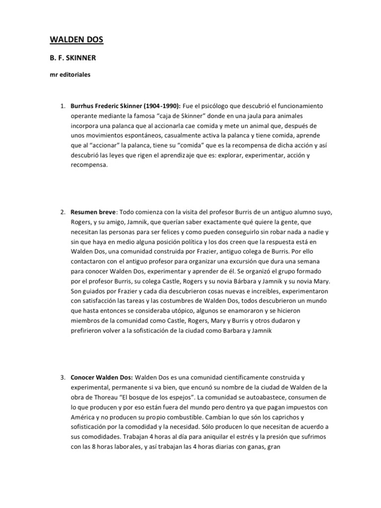 Ex. Walden Dos | PDF | Walden | Desempleo