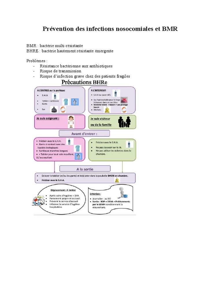 Prévention Des Infections Nosocomiales Et BMR | PDF | Résistance aux antibiotiques | Infection