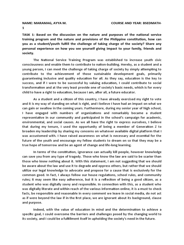 Maramag, Ayya M - Task 1 | PDF | Knowledge