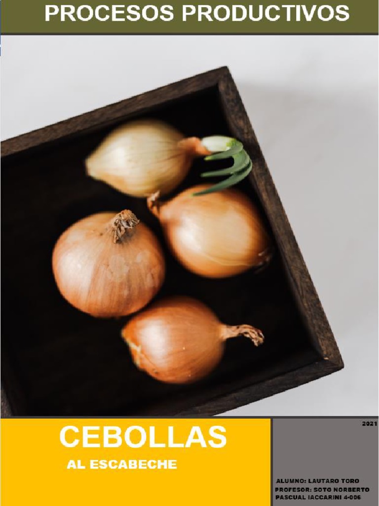 Cebollas Al Escabeche | PDF | Alimentos | Comida y bebida
