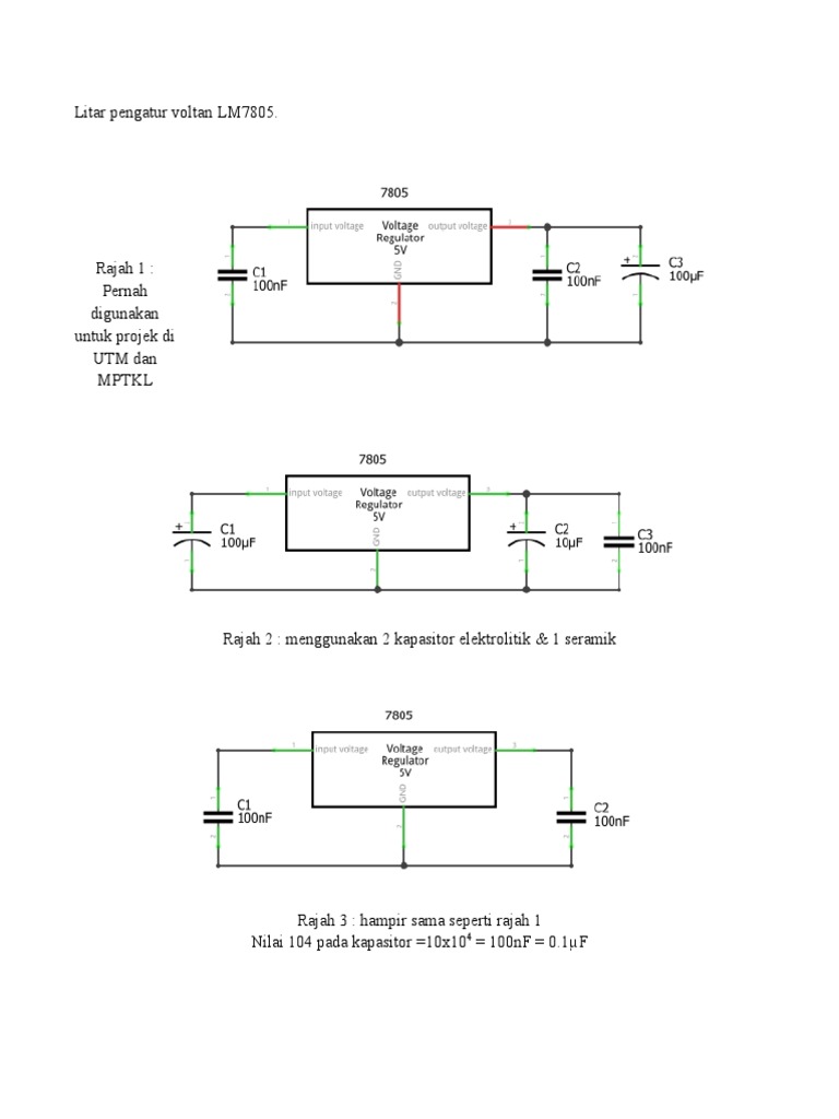 Litar Pengatur Voltan LM7805 | PDF