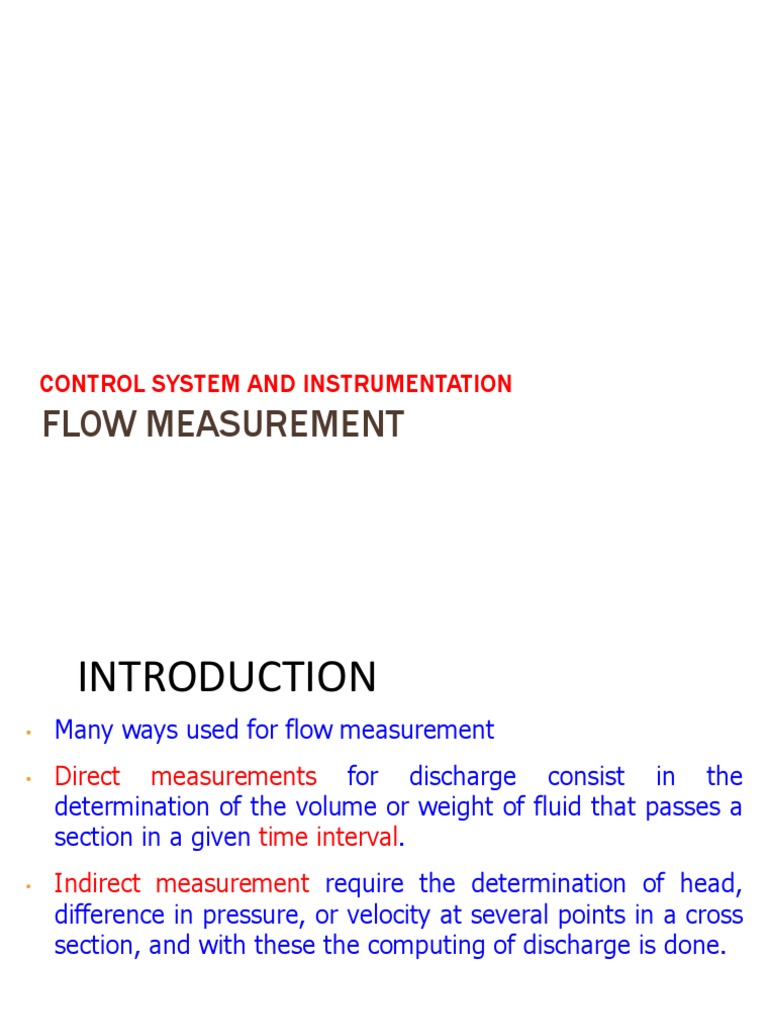 Sesion 5 FLOW MEASUREMENT | PDF | Reynolds Number | Flow Measurement