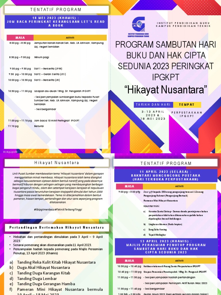 Draf Tentatif Buku Program Sambutan Hari Buku Dan Hak Cipta 2023 ...