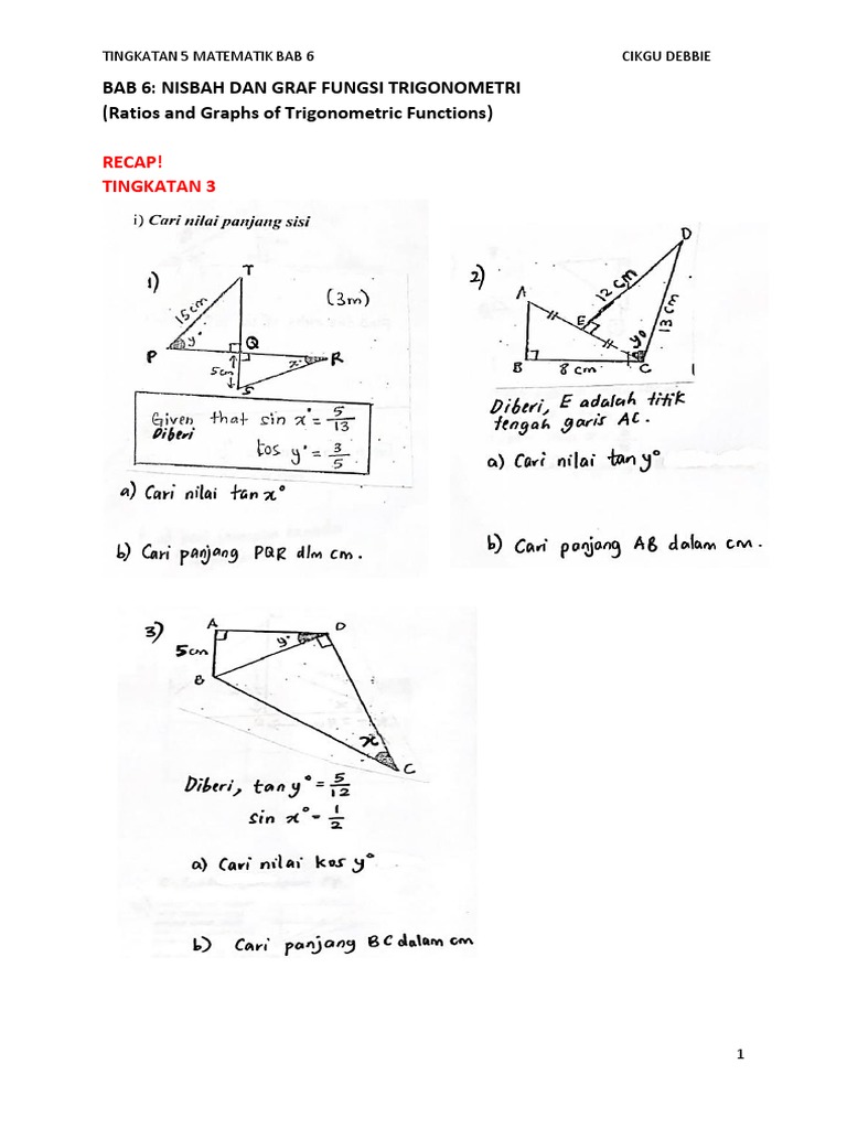 F5 Maths Bab 6 | PDF