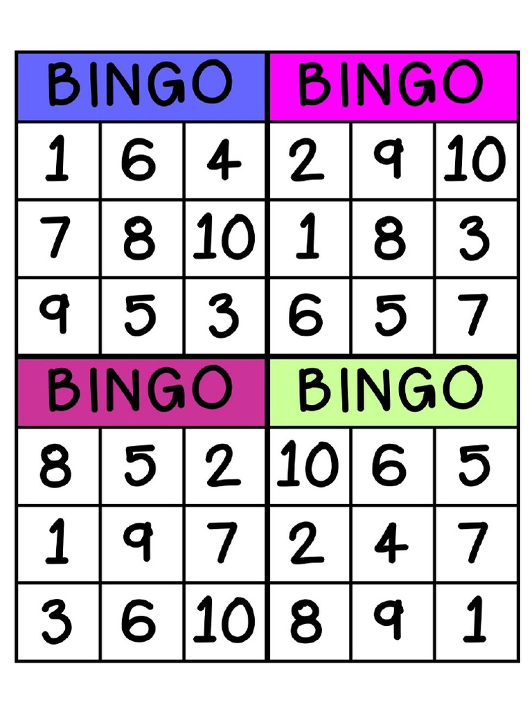 Bingo Numeros Até 10 | PDF
