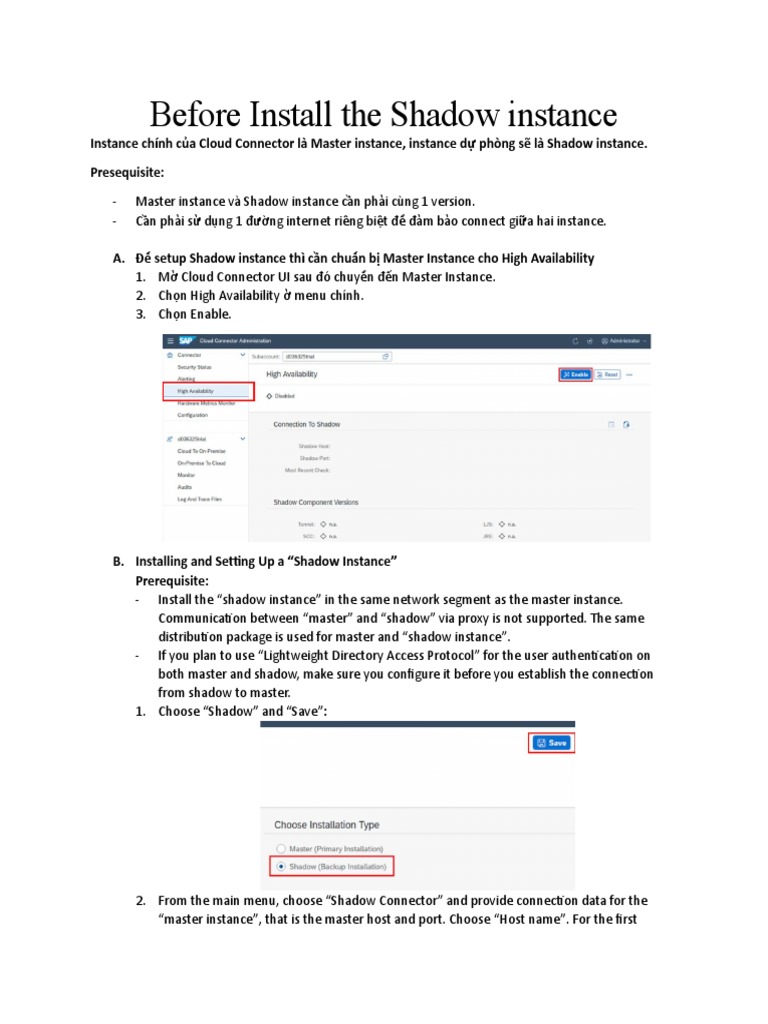 Before Install The Shadow Instance For HA | Download Free PDF | Computer Network | Computer Science
