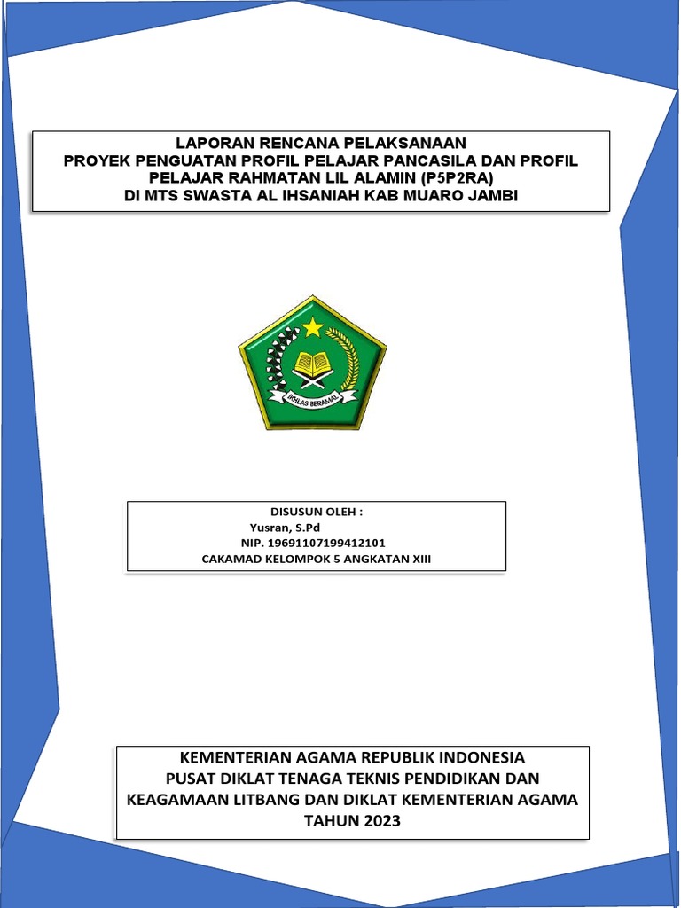 01 Laporan P5p2ra Di Madrasah Magang | PDF
