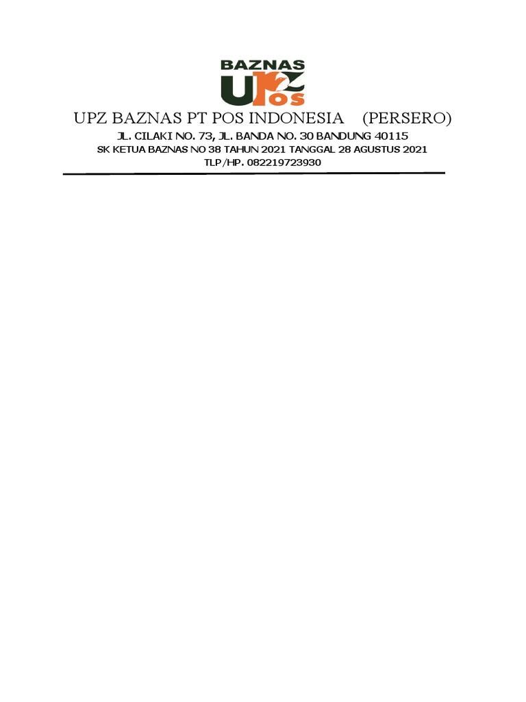 Kop Surat Upz Pos | PDF