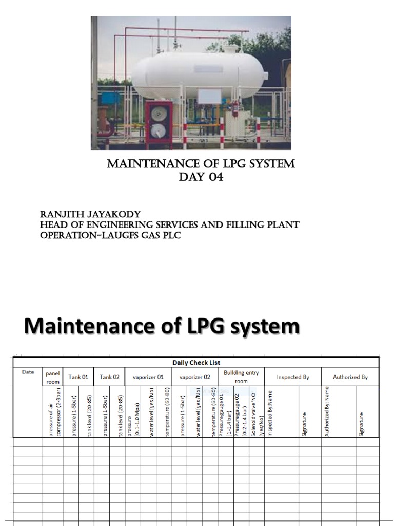 Day 04 Maintenance of LPG System | PDF | Pipeline Transport | Valve