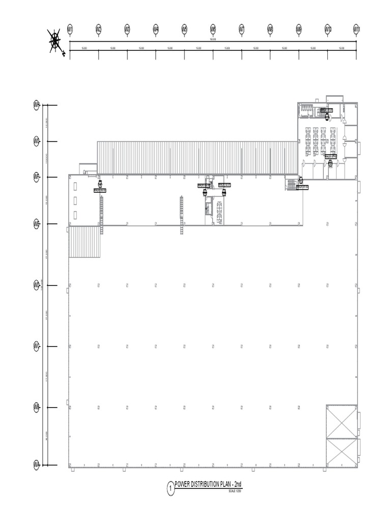 W1 W2 W3 W4 W5 W6 W7 W8 W9 W10 W11: Power Distribution Plan - 2Nd 1 | PDF