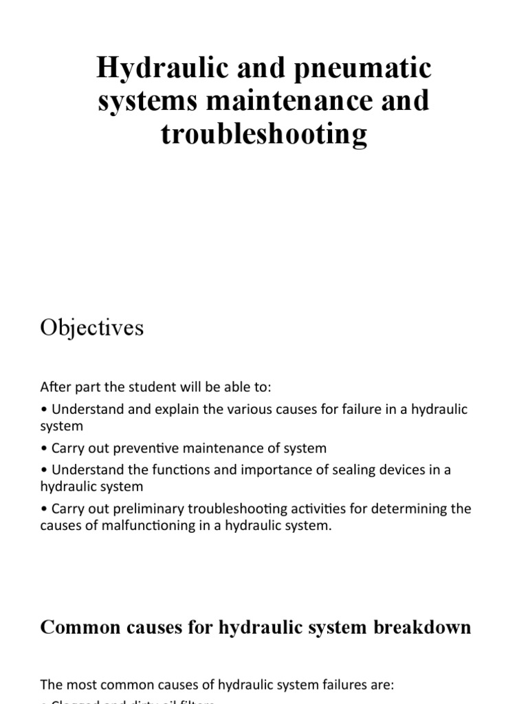 9780L12 Hydraulic and pneumatic systems maintenance and troubleshooting ...