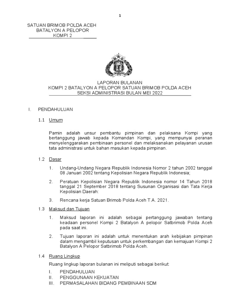 Lapbul Seksi Adm Mei | PDF