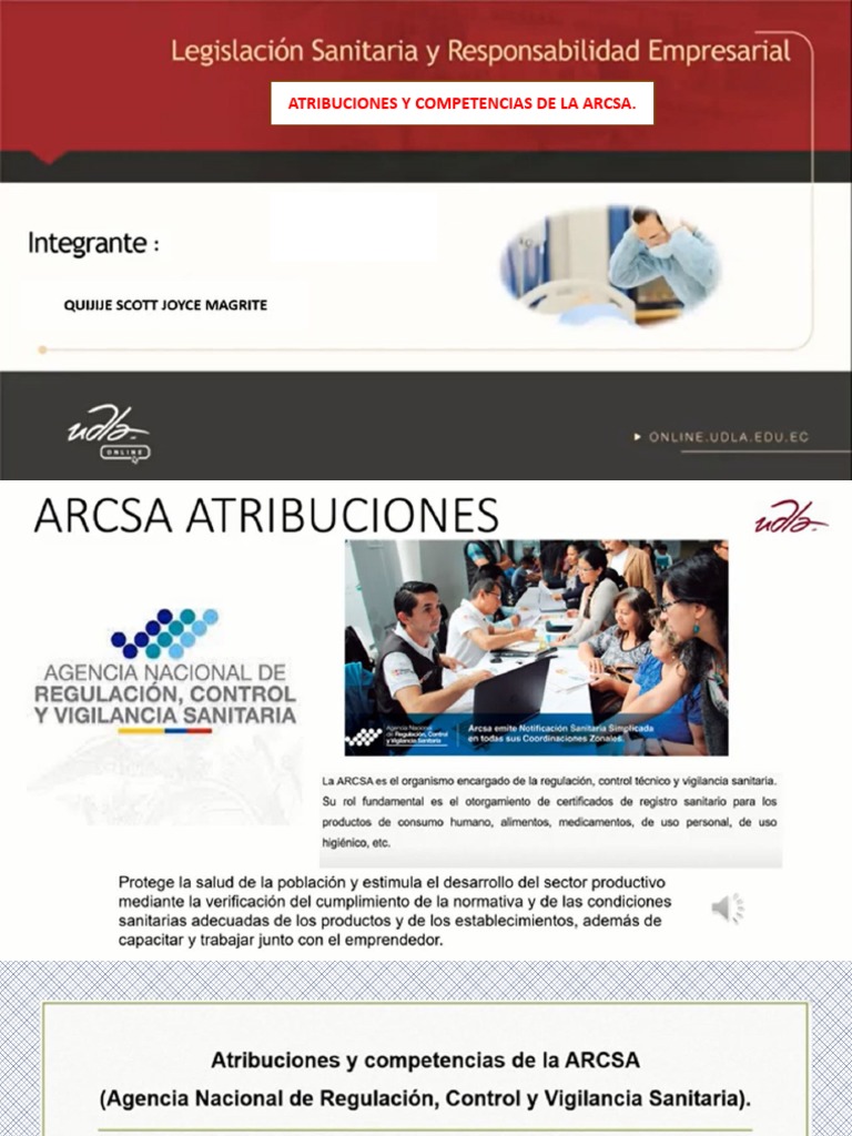 Atribuciones Y Competencias de La Arcsa | PDF
