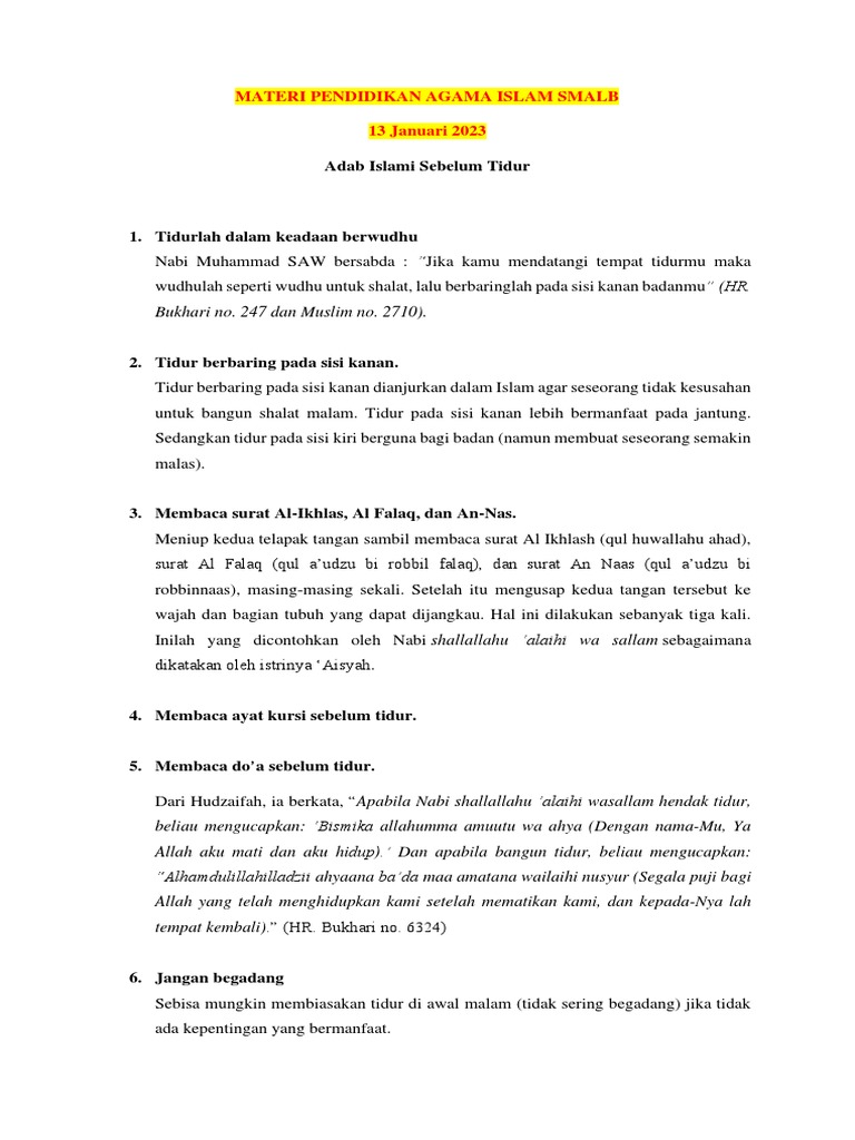 Materi PAI SMALB | PDF