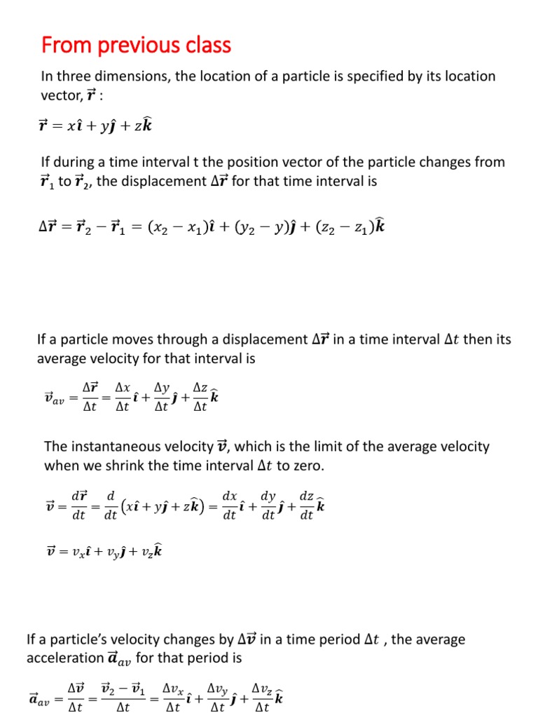 Chapter - 3 - 2023ProjectileMotion 2 | PDF | Acceleration | Velocity