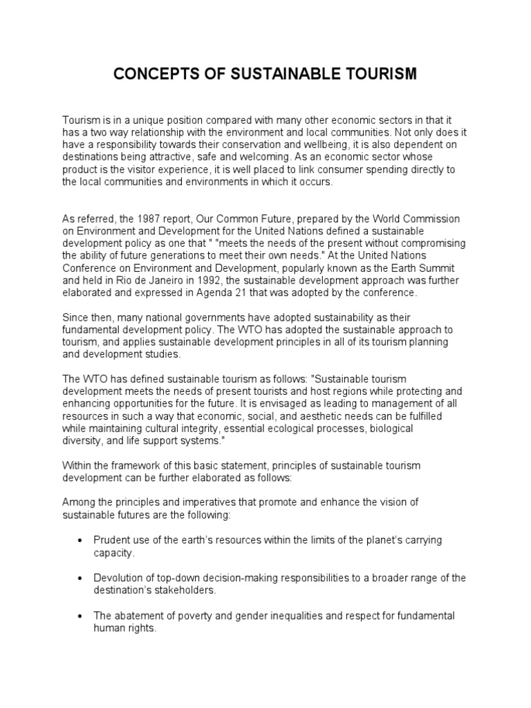 Concepts Of Sustainable Tourism Pdf Sustainability Tourism