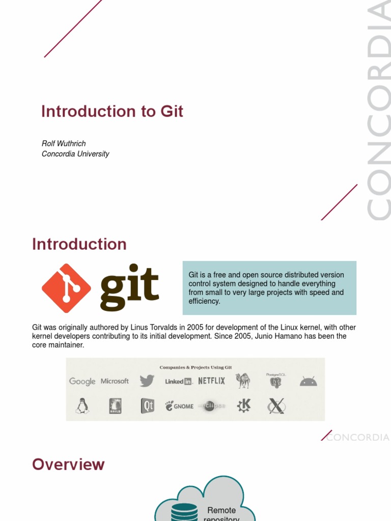 Git Introduction Pdf Computer Architecture Systems Engineering