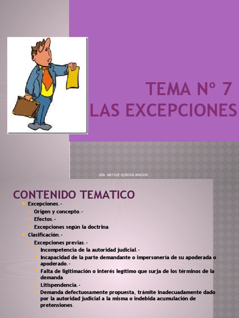 Excepciones: Dilatorias y Perentorias | PDF | Demanda judicial | Ley ...