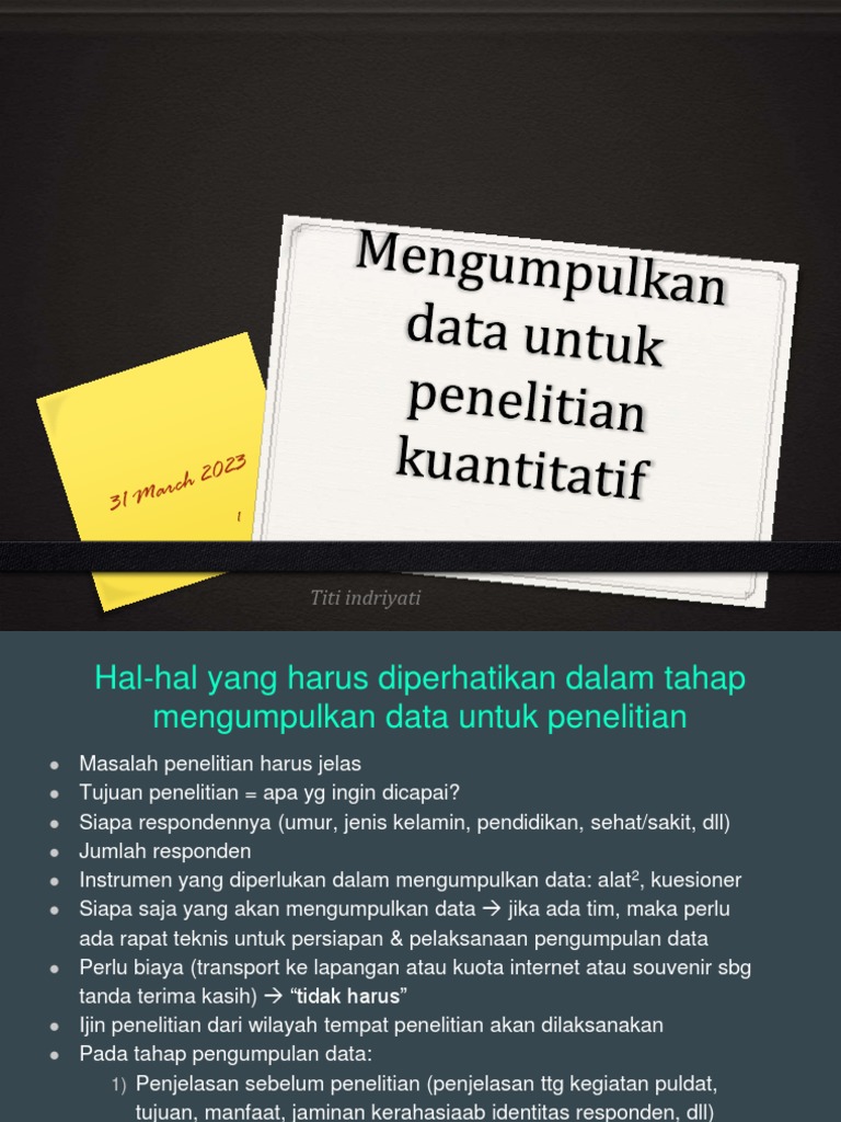 Pengumpulkan Data Untuk Penelitian Kuantitatif Pdf
