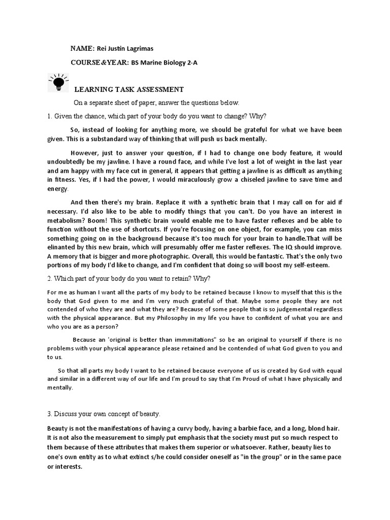 Module 6 (Activity) | PDF | Beauty | Mind