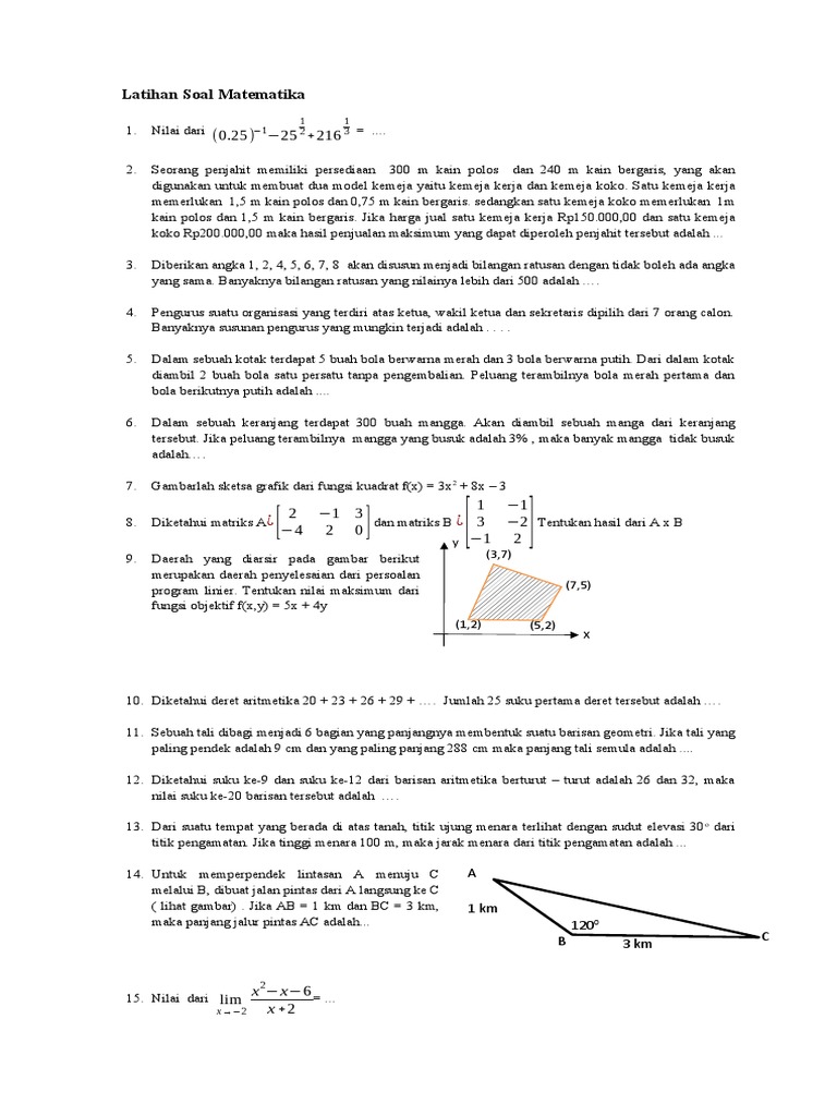 Latihan Soal Matematika | PDF