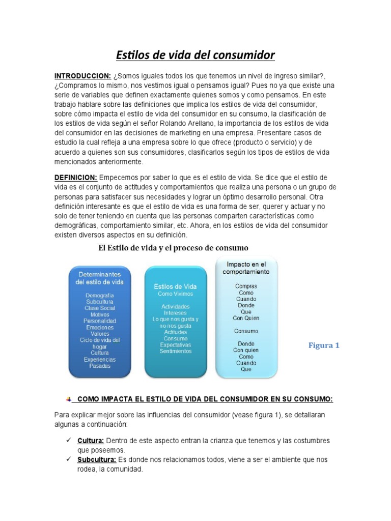 Estilos de Vida Del Consumidor | PDF | Marketing | Los consumidores Estilos de Vida Del Consumidor | PDF | Marketing | Los consumidores