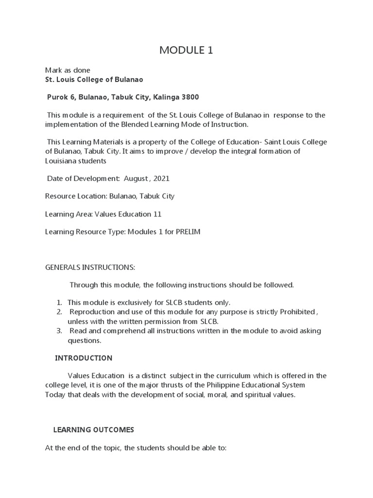 Module 1 | PDF | Learning | Teachers