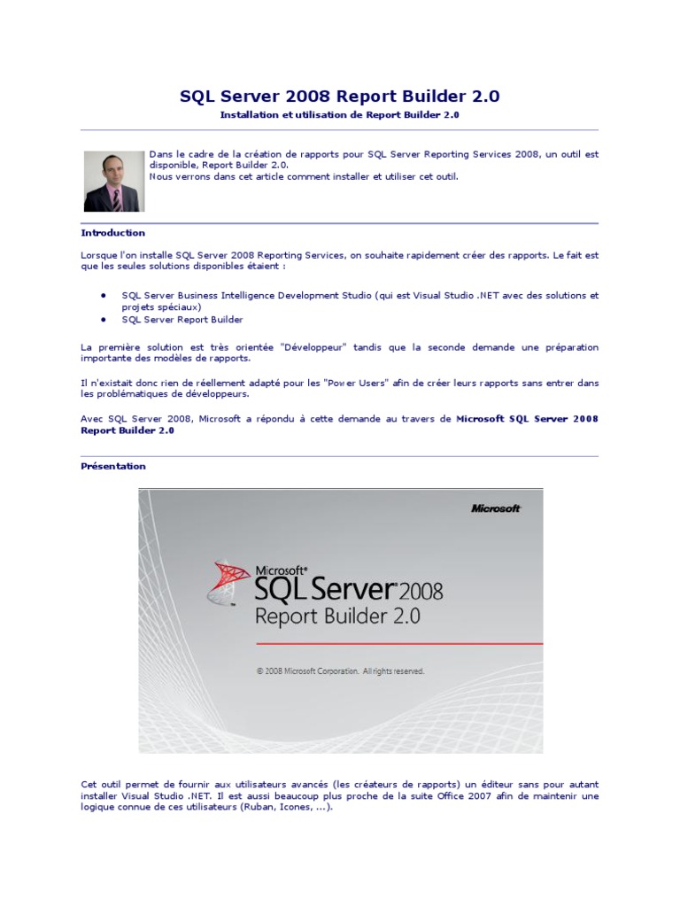 SQL Server Report Builder | PDF | Microsoft | Serveur (Informatique)