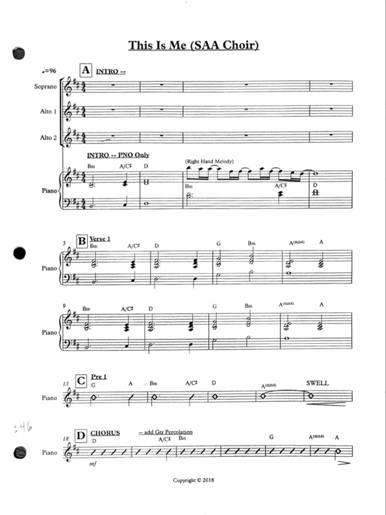 This Is Me Sheet Music (All Ensemble) | PDF