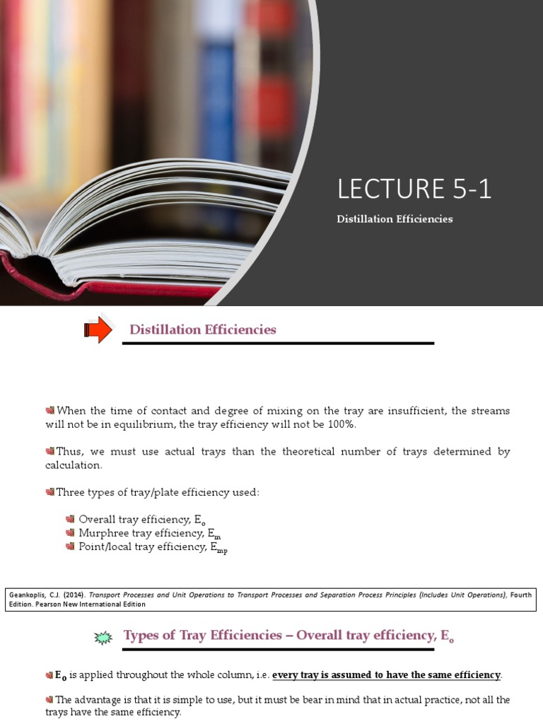 Understanding Distillation Tray Efficiencies: A Comparison of Overall, Murphree, and Point ...