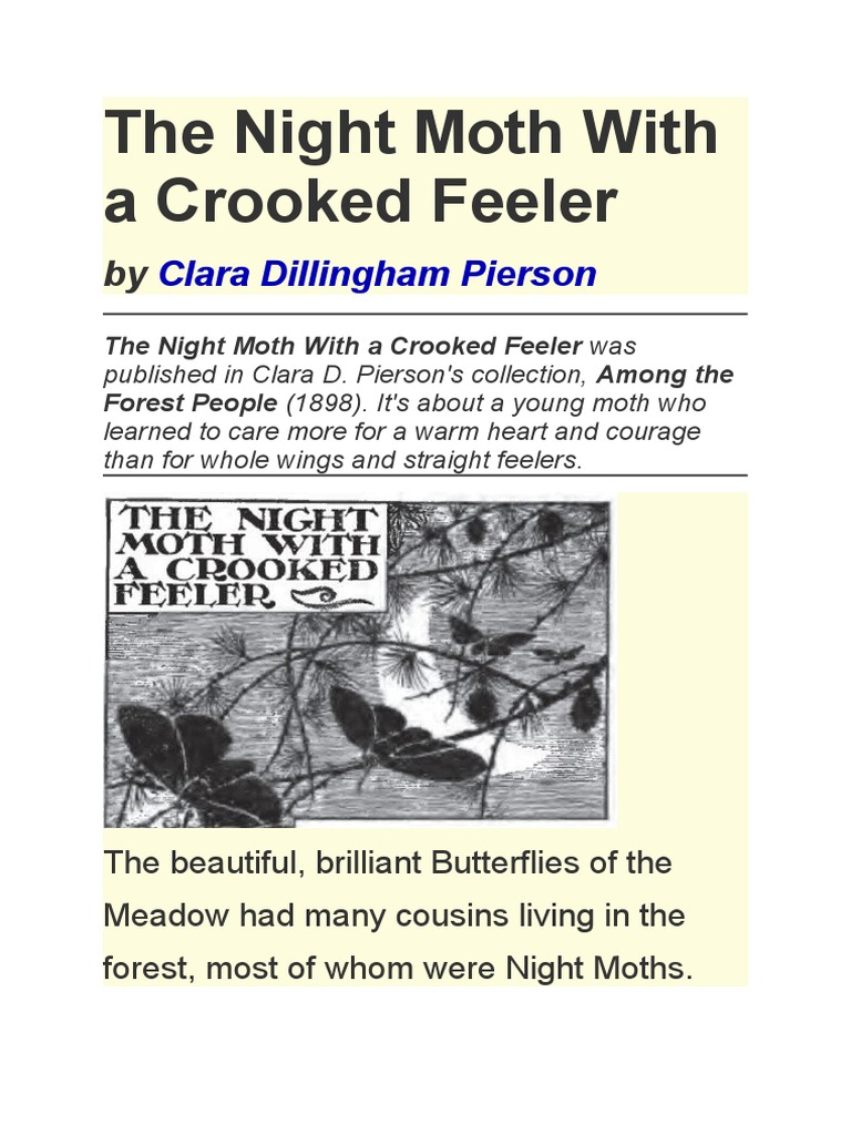The Night Moth With A Crooked Feeler: Clara Dillingham Pierson | PDF