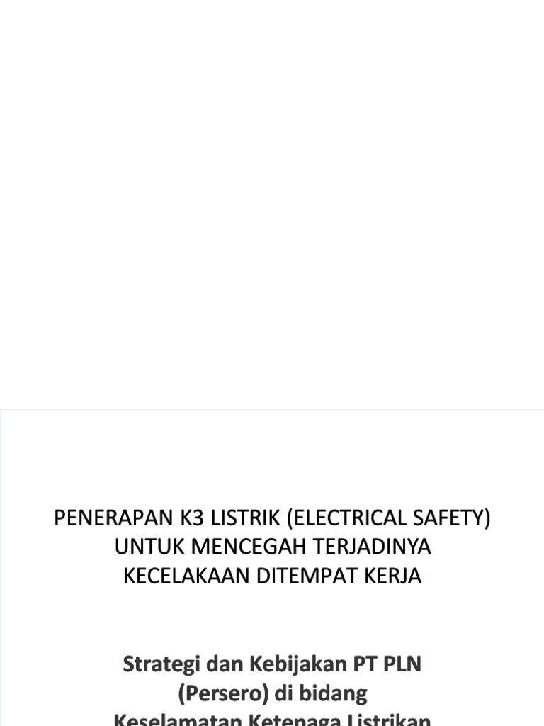 PDF Penerapan k3 Listrik Electrical Safety - Compress | PDF | Bisnis ...