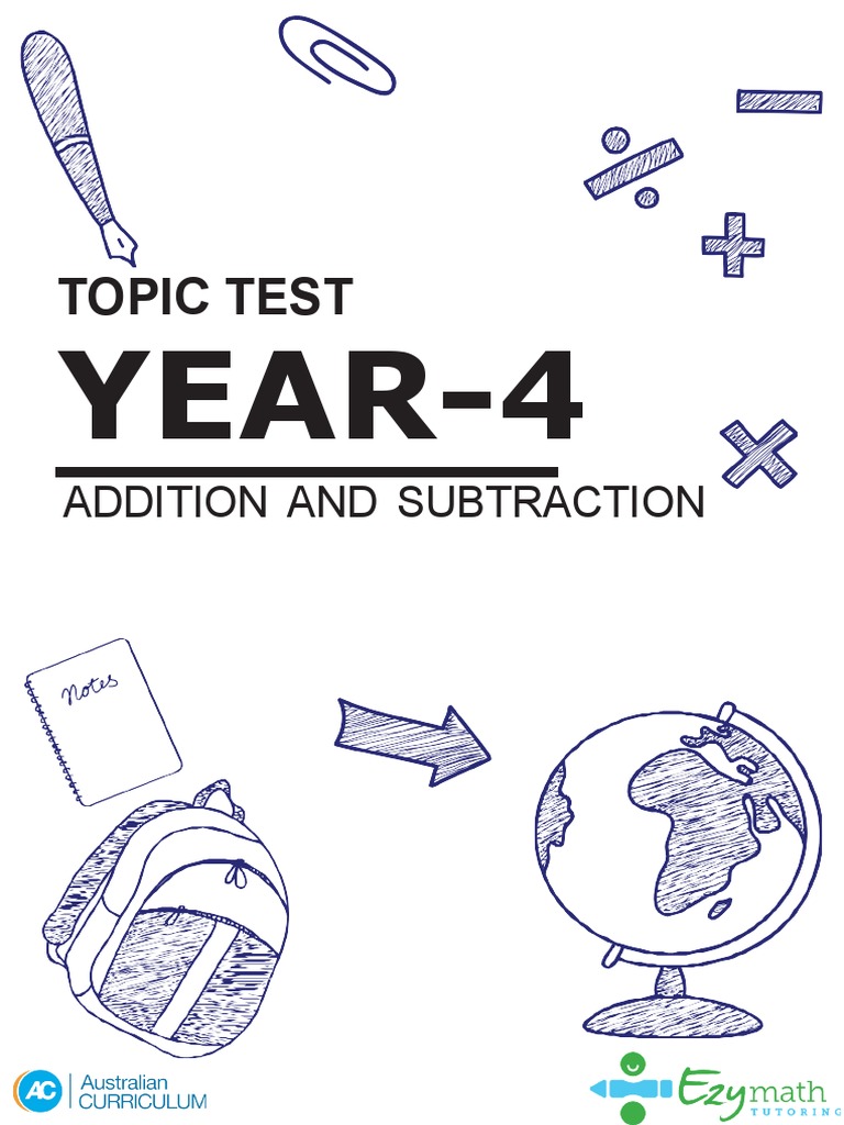 Year 4 Maths Test - Addition and Subtraction - Questions | PDF