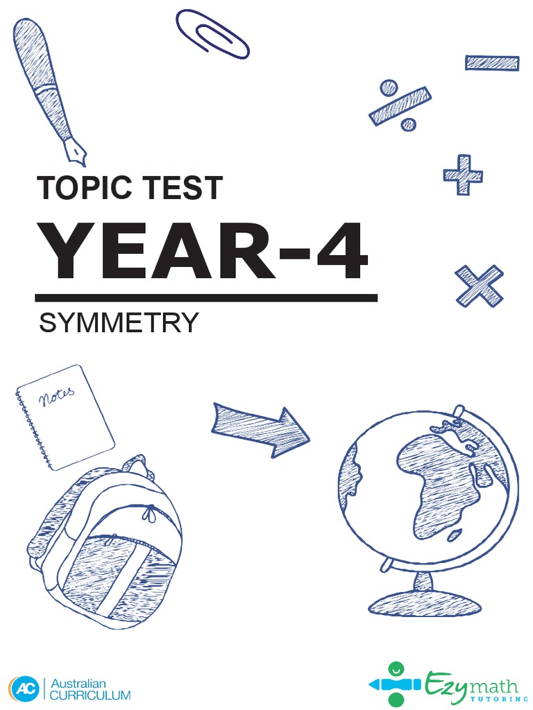 Year 4 Maths Test - Symmetry - Questions | PDF | Symmetry | Shape