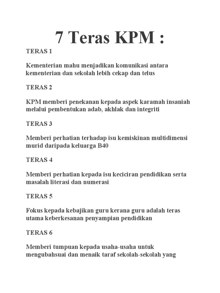7 Teras KPM | PDF