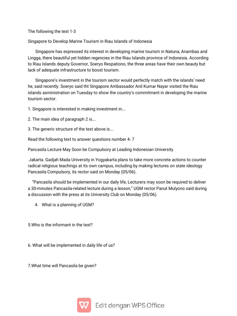 Soal News Item Text Wps Office Download Free Pdf Avian Influenza