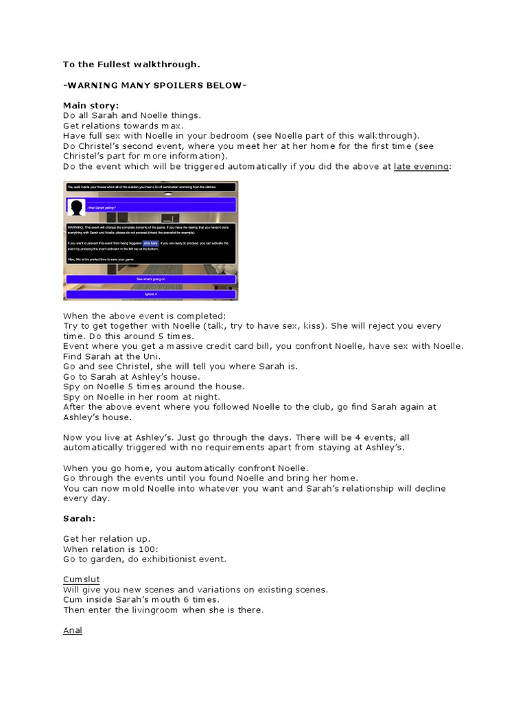 To the Fullest Walkthrough Guide | PDF | Language Arts & Discipline ...