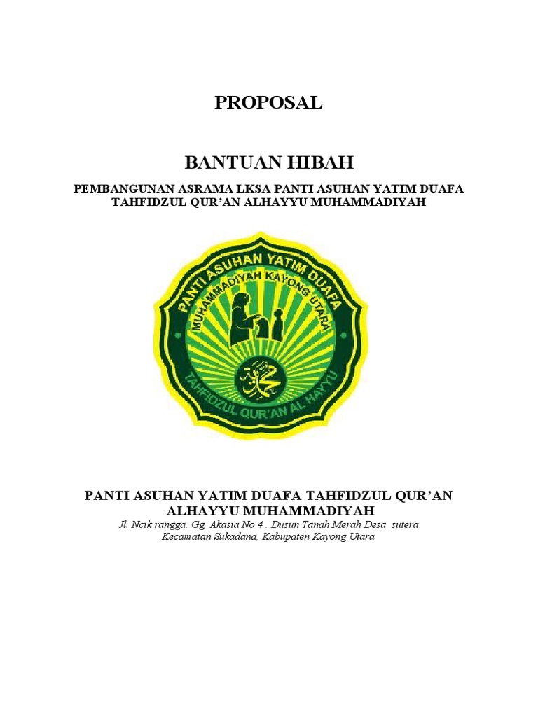 Proposal Lksa Pantiasuhan Yatim Duafa Muhammadiyah | PDF | Agama & Spiritualitas