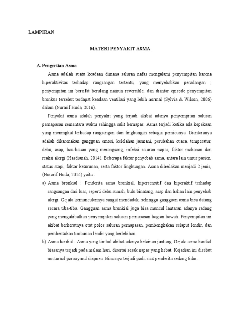 Panduan Lengkap Penyakit Asma | PDF